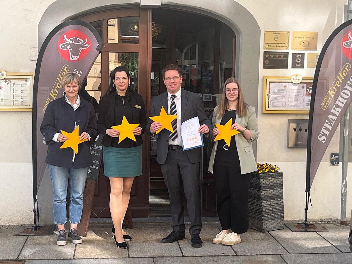 4 Sterne für das Hotel Kreller in Freiberg